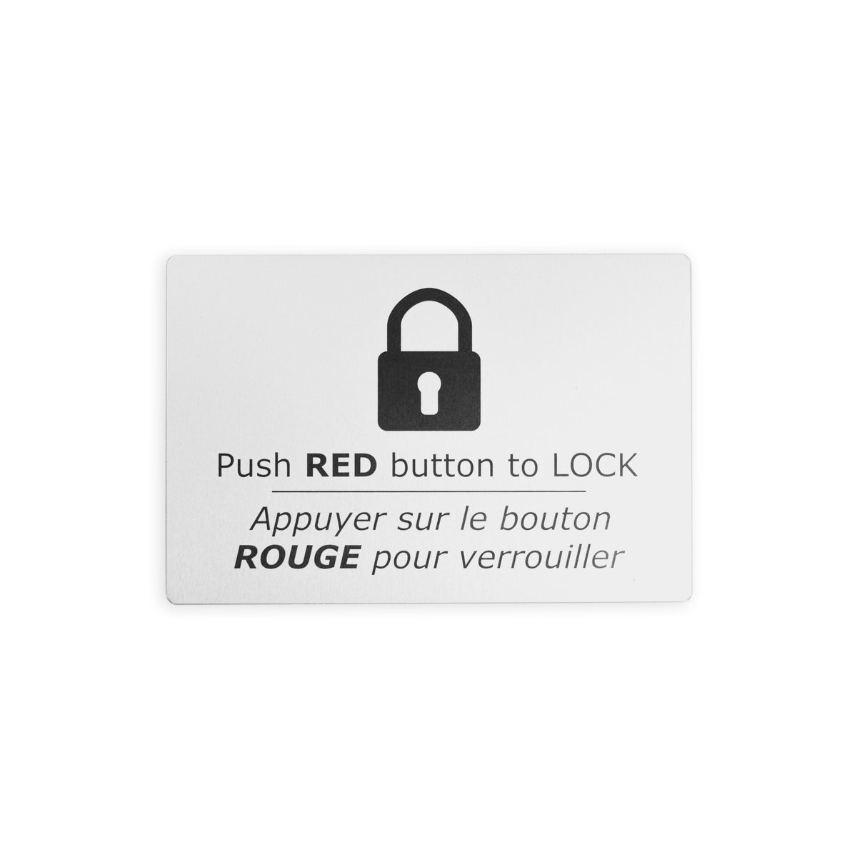 Door Lock Instruction Sign [Washroom Kit] | BordTek Controls