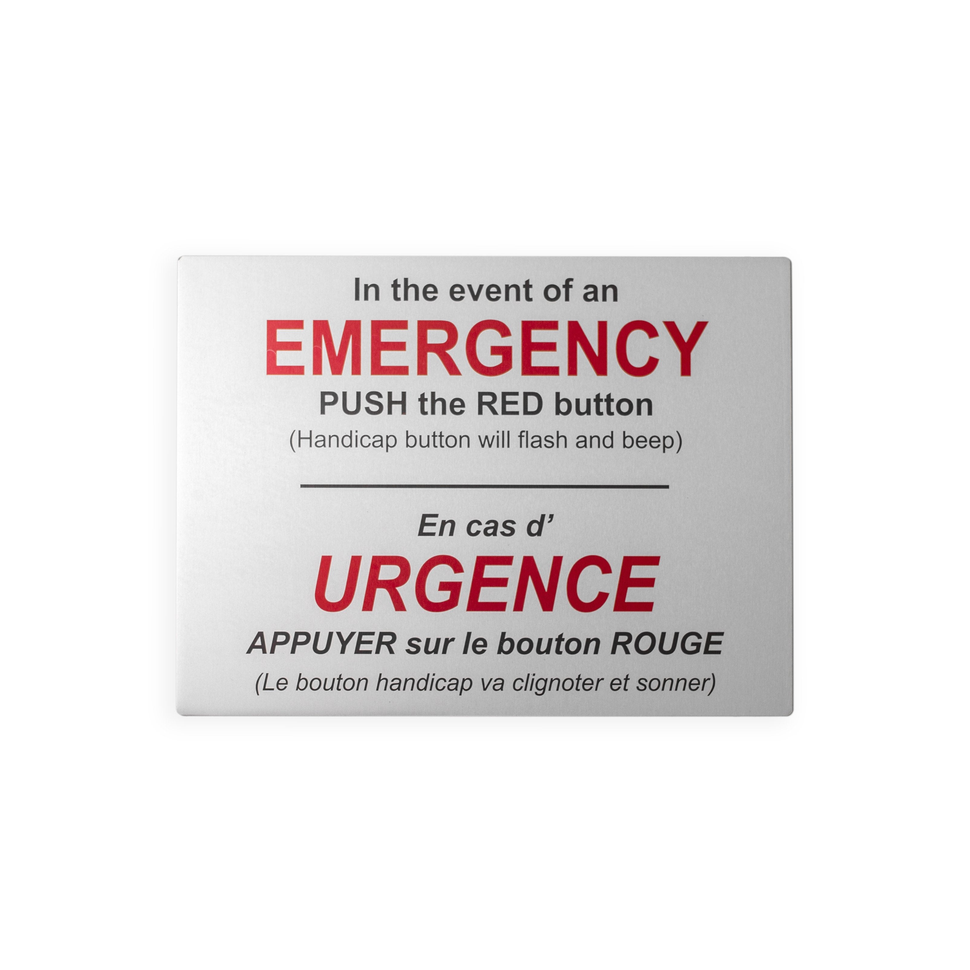Emergency Sign [Washroom Kit] | BordTek Controls