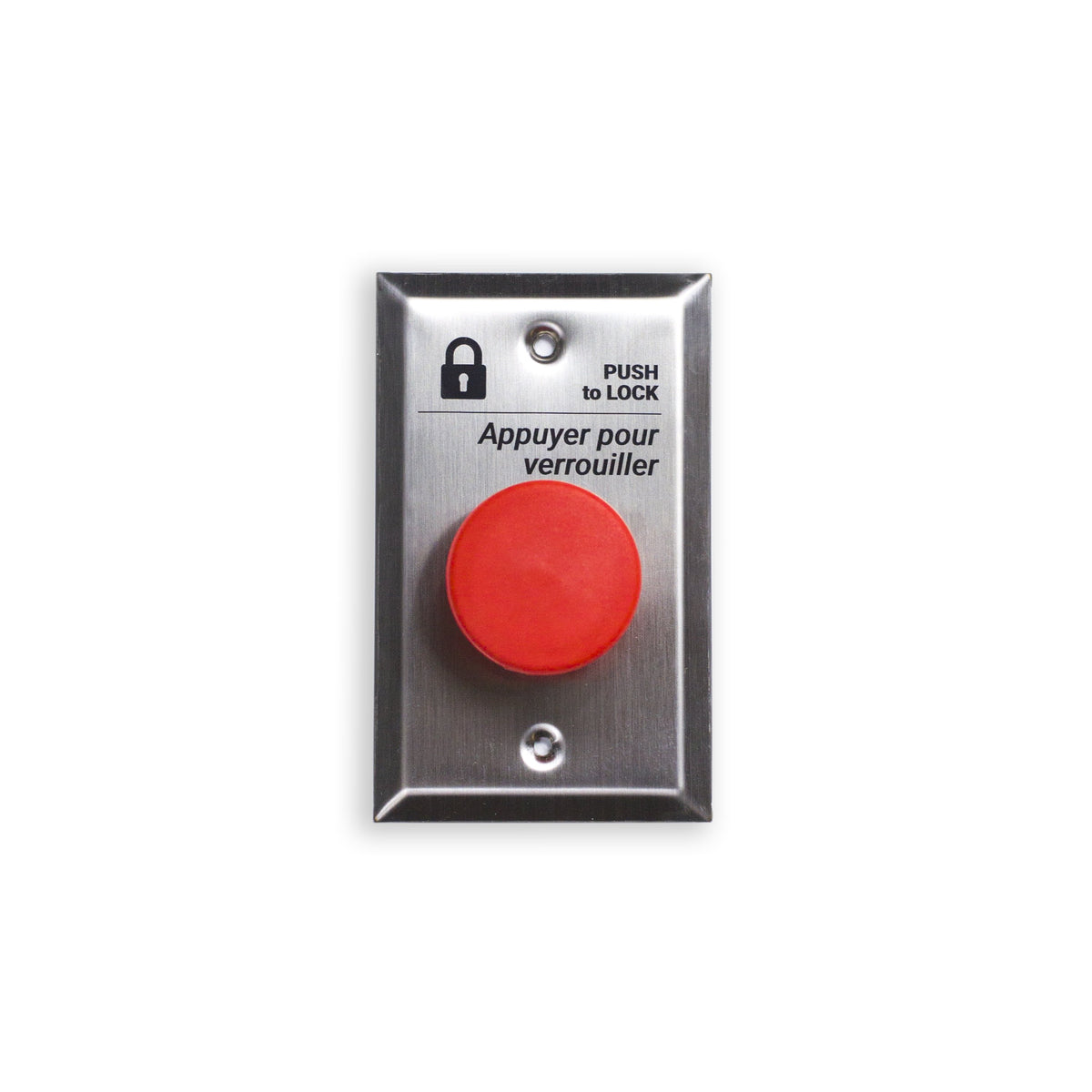 Push To Lock Button (Signage Included) [Washroom Kit] | BordTek Controls